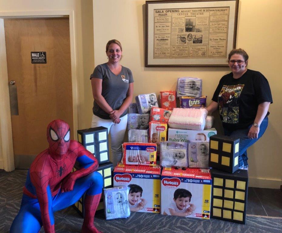 Spider-man visits local diaper drive - Piscataquis Observer
